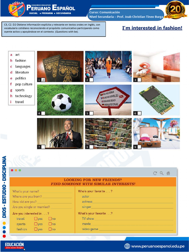 62fb661687286911Worksheet3°Sec Week01 | PDF