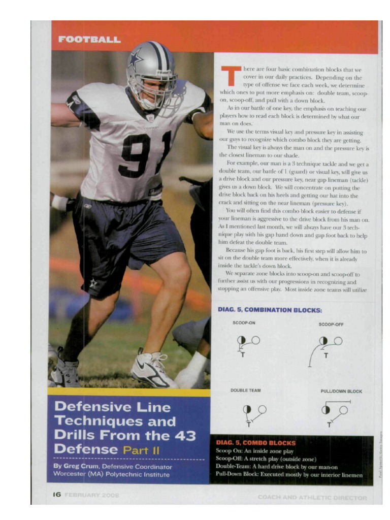 Defensive Line Techniques and Drills From The: Defense Part II | PDF ...