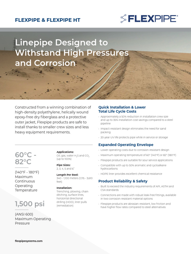 High-Pressure Flexpipe Solutions | PDF | Pipe (Fluid Conveyance ...