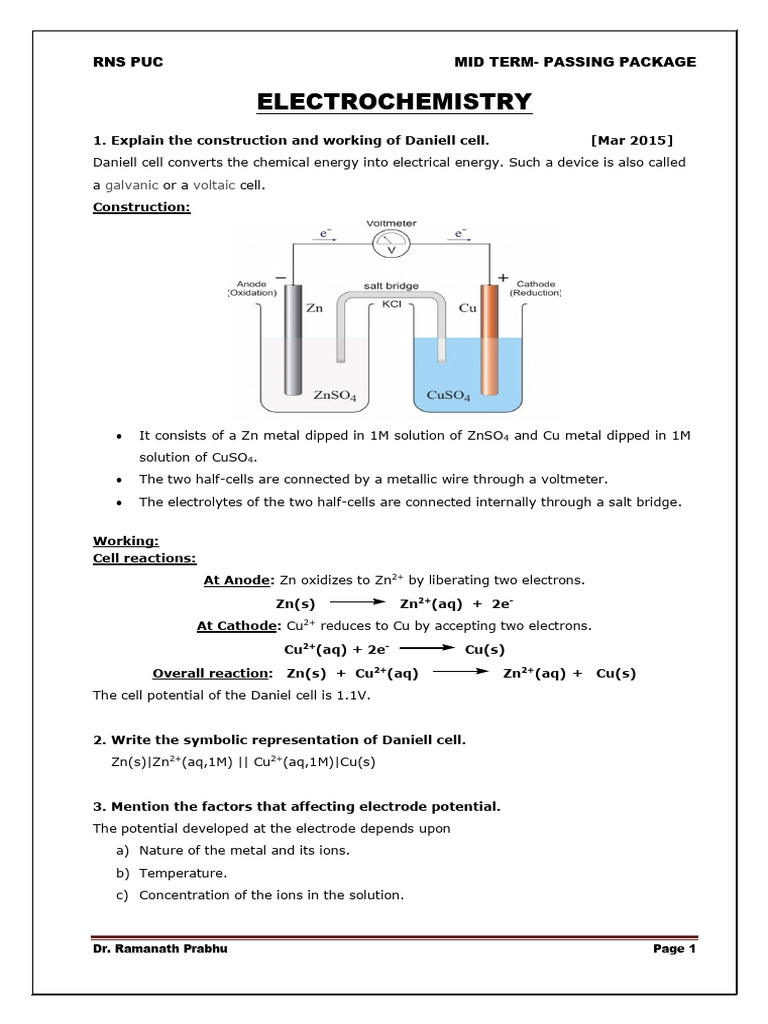 Passing package -2 | PDF | Electrode | Anode