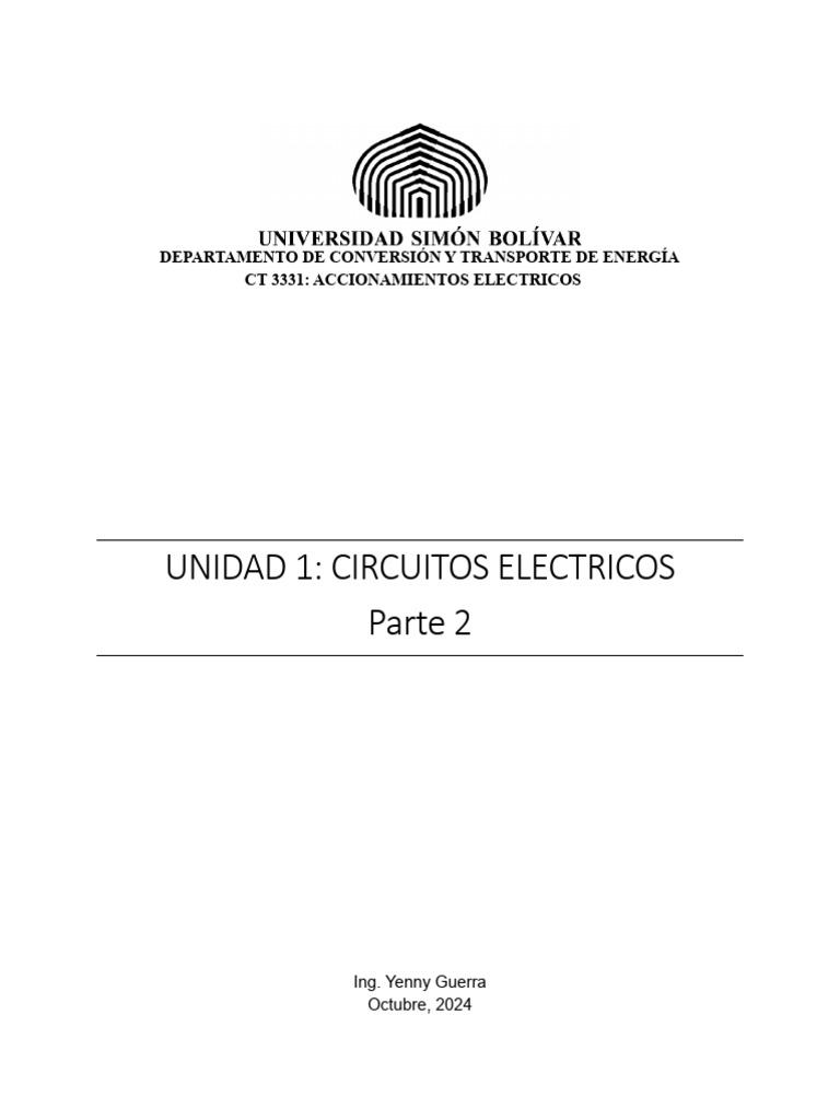 Capitulo 1 Circuitos Electricos Parte2 | PDF | Energia electrica | Impedancia eléctrica