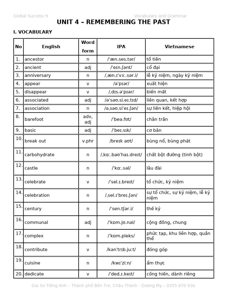 Global 9 - Unit 4 | PDF