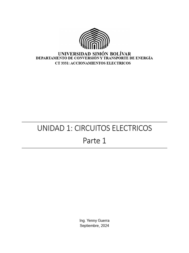 Capitulo 1 Circuitos Electricos Parte1 | PDF | Condensador | Inductor