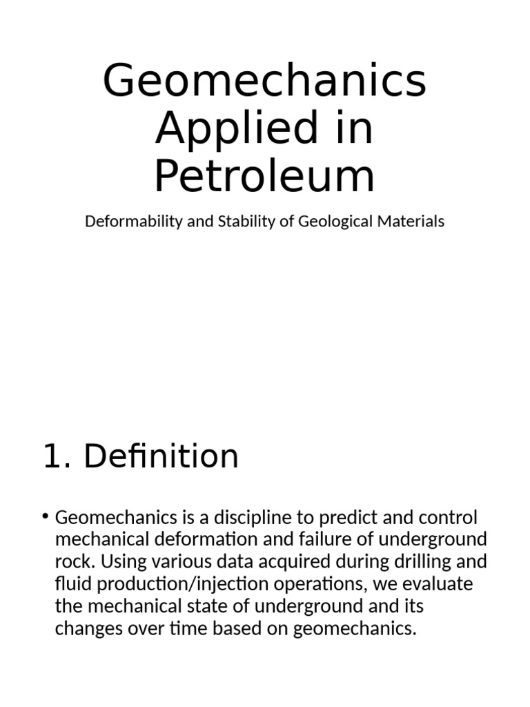 Geomechanics - Deformability and Stability | PDF | Young's Modulus ...