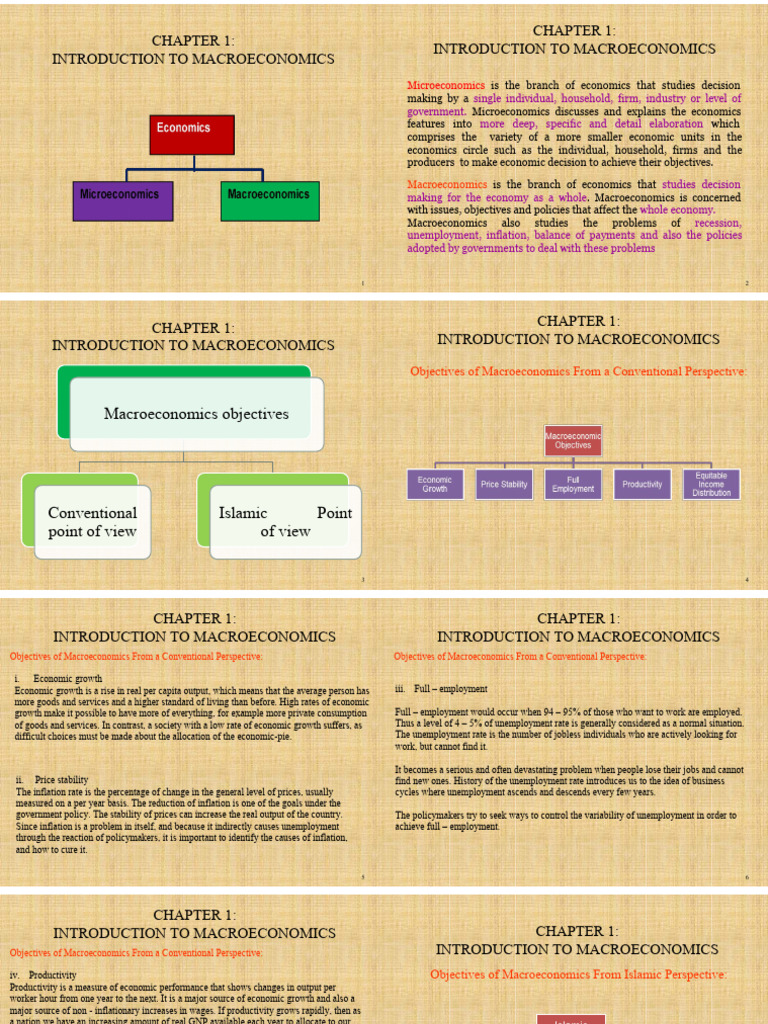 slide chapter 1, macro, print | PDF | Macroeconomics | Economics