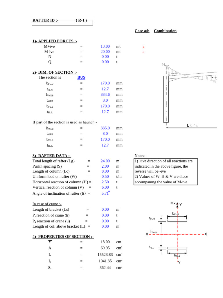Steel Design Sheets | PDF