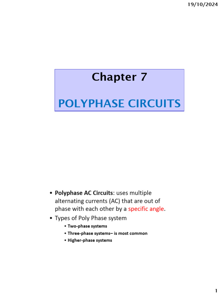 Chapter 7 PolyphaseCircuits | PDF | Electronics | Electrical Engineering