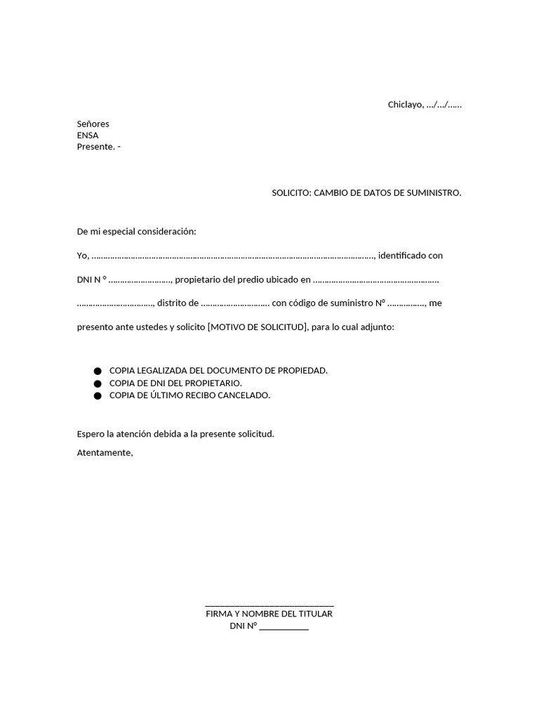 Modelo Solicitud General | PDF