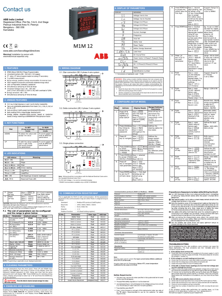 M1M 12 Installation Manual | PDF | Power Supply | Electrical Engineering