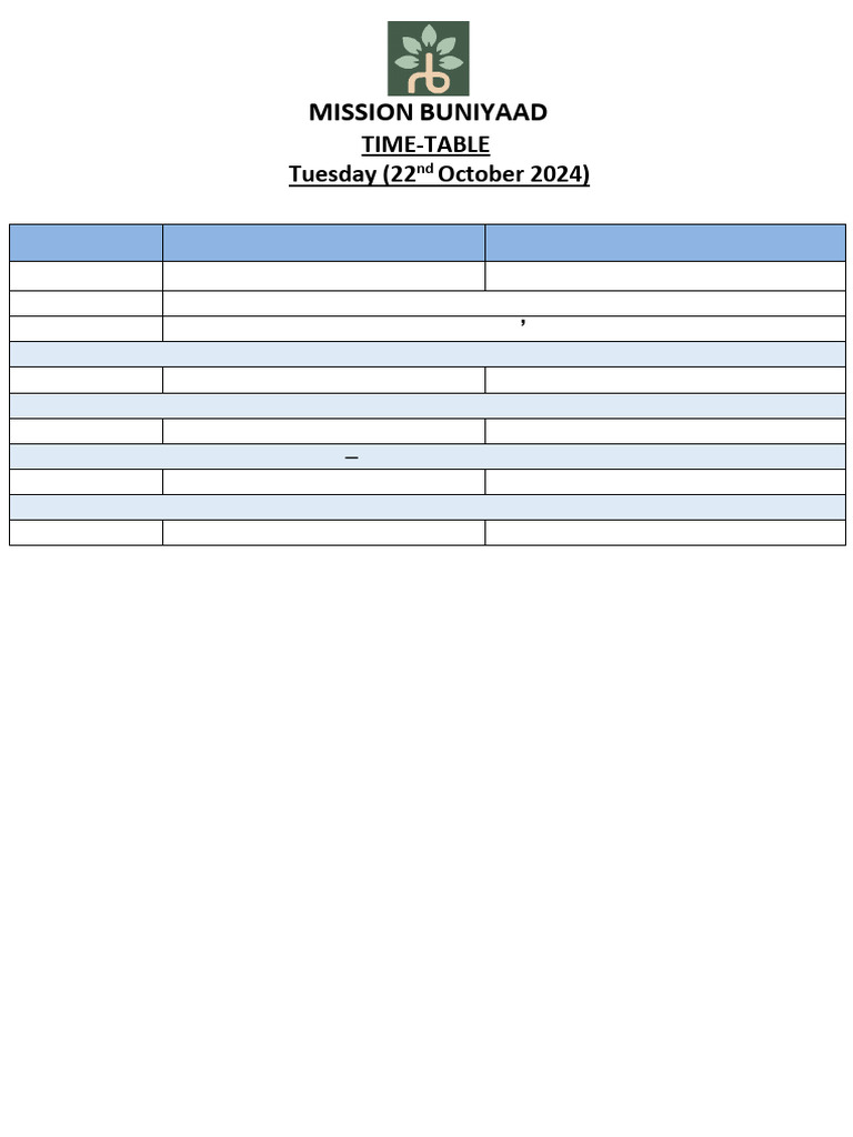 9th &10th - Time-Table - 22nd Oct. 2024 | PDF