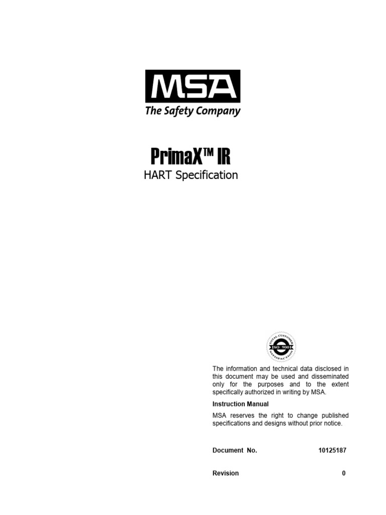 Primax™ Ir: Hart Specification | PDF | Sensor | Calibration