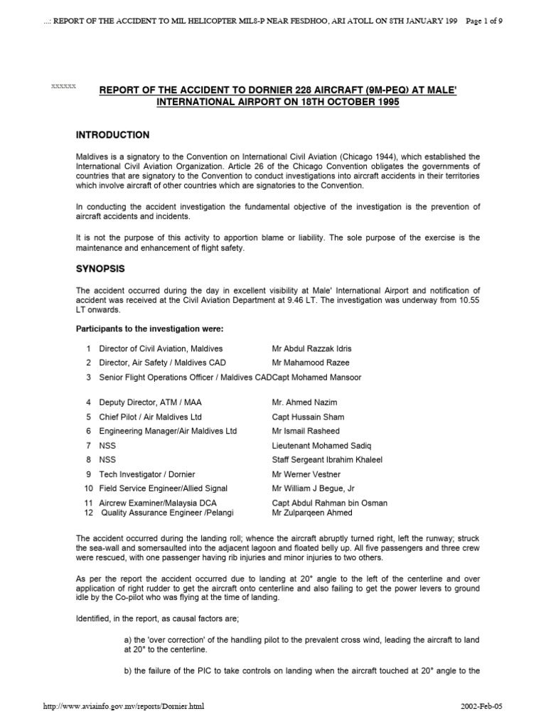 Aviation Accidents Report 309 | PDF | Runway | Aircraft