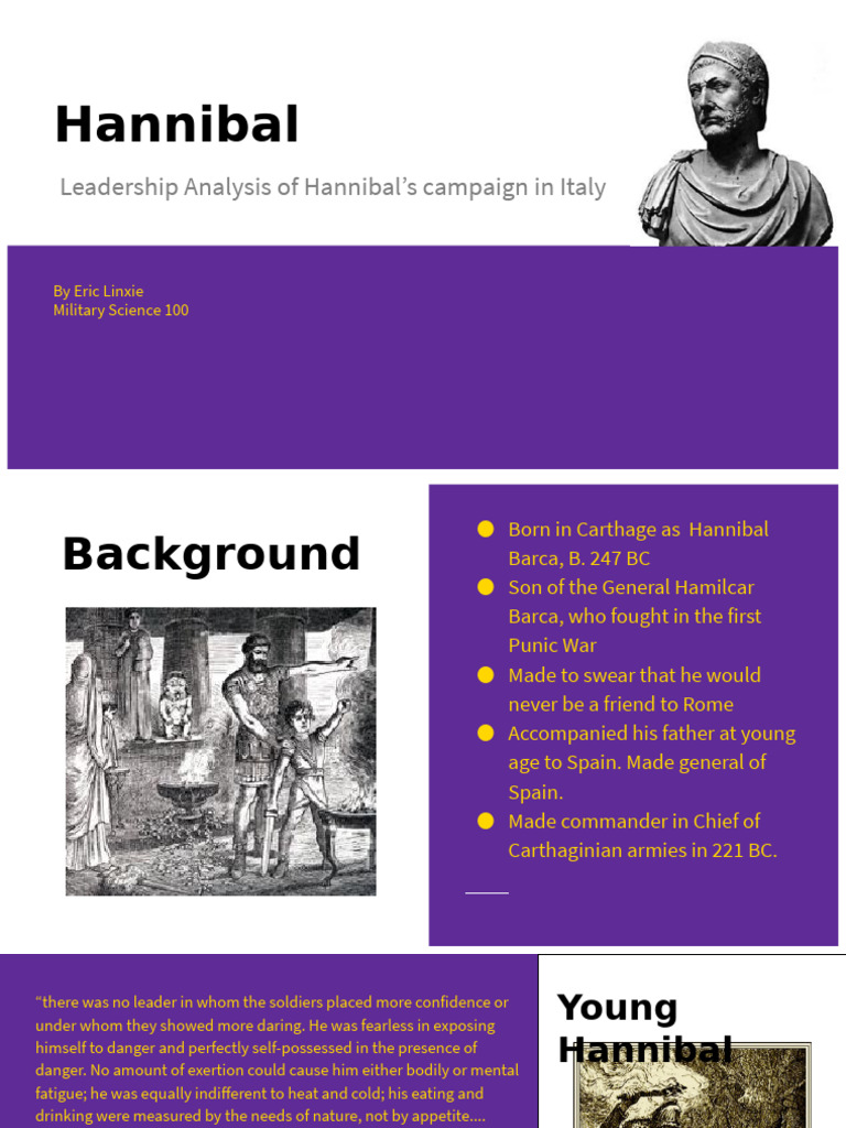 Hannibal, Leadership Analysis of Hannibal's Campaign in Italy, by Eric Linxie | PDF | Hannibal ...