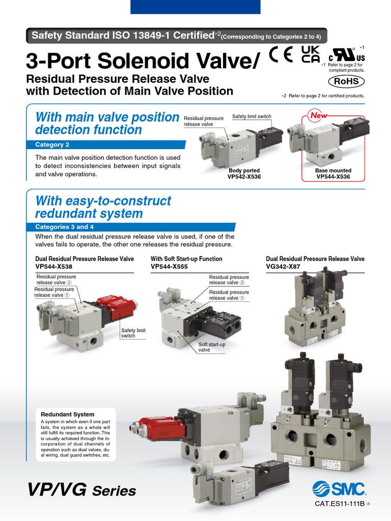 SMC - VP - Válv Segurança | PDF | Valve | Relay