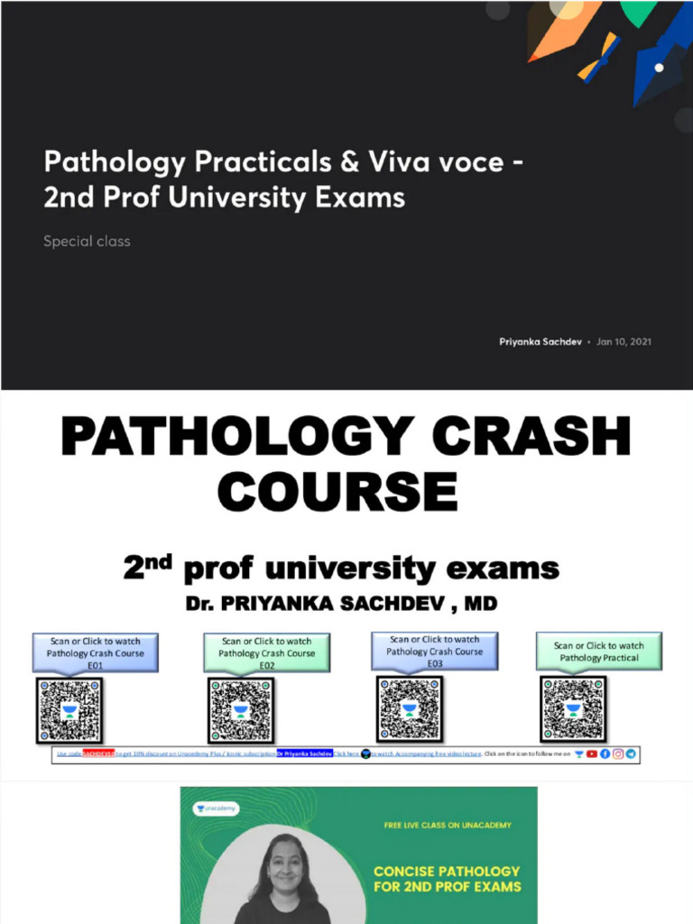 Pathology Practicals Viva Voce 2nd Prof University Exams No Anno | PDF