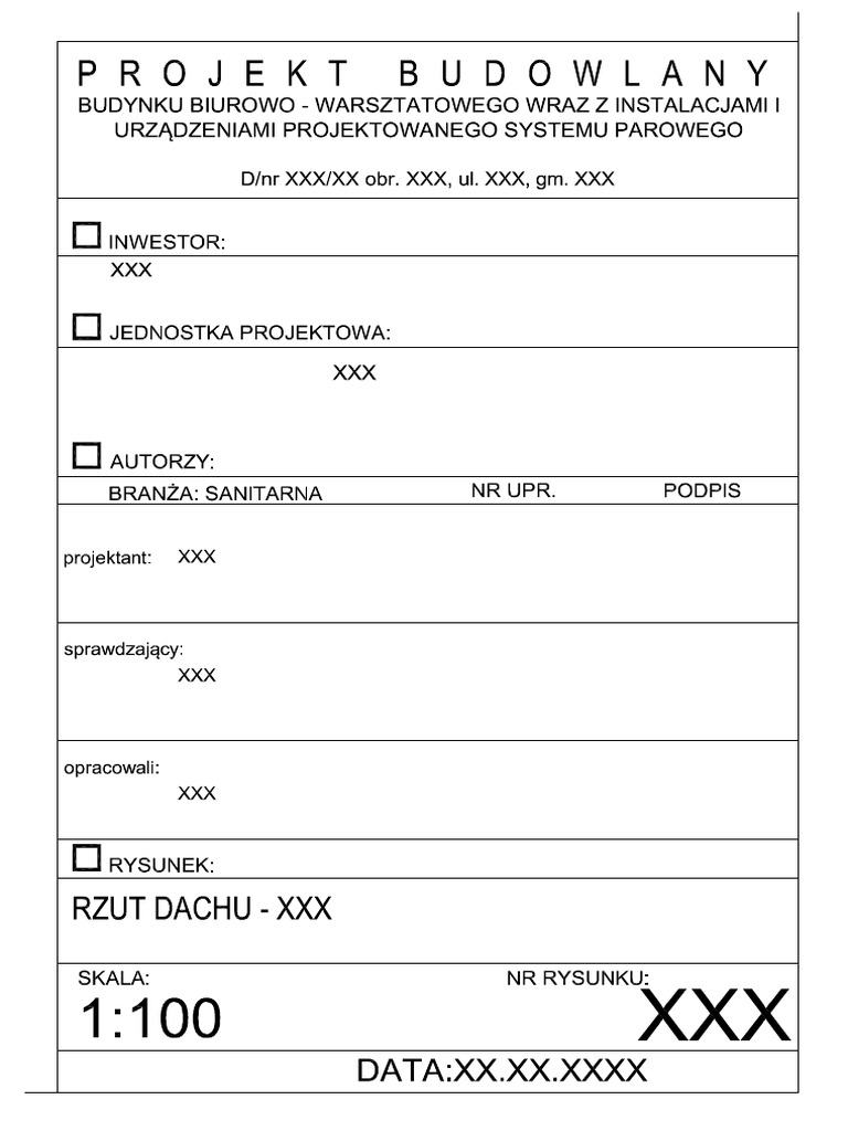 Wzór Tabelki Do Projektu | PDF