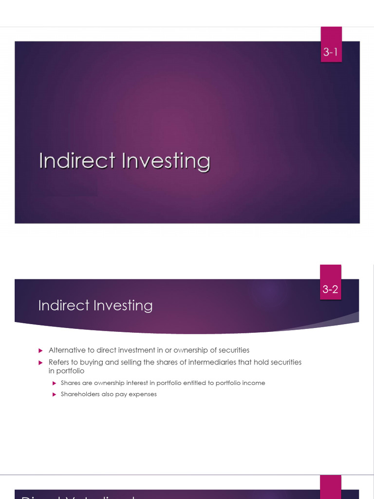 Ch3 Indirect Investing M3 | PDF | Investment Fund | Mutual Funds