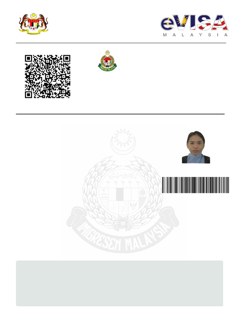 Malaysia eVISA Certificate NOPIYANI..es | PDF