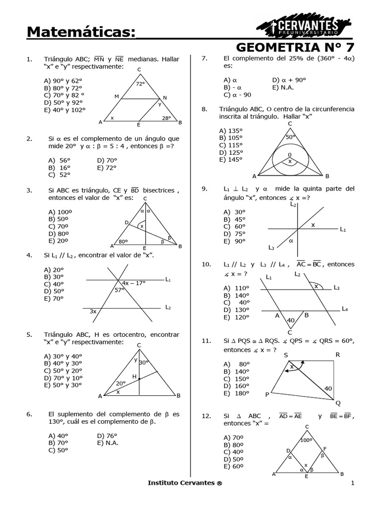 GEOMETRIA 7 | PDF | Triángulo | Formas geométricas