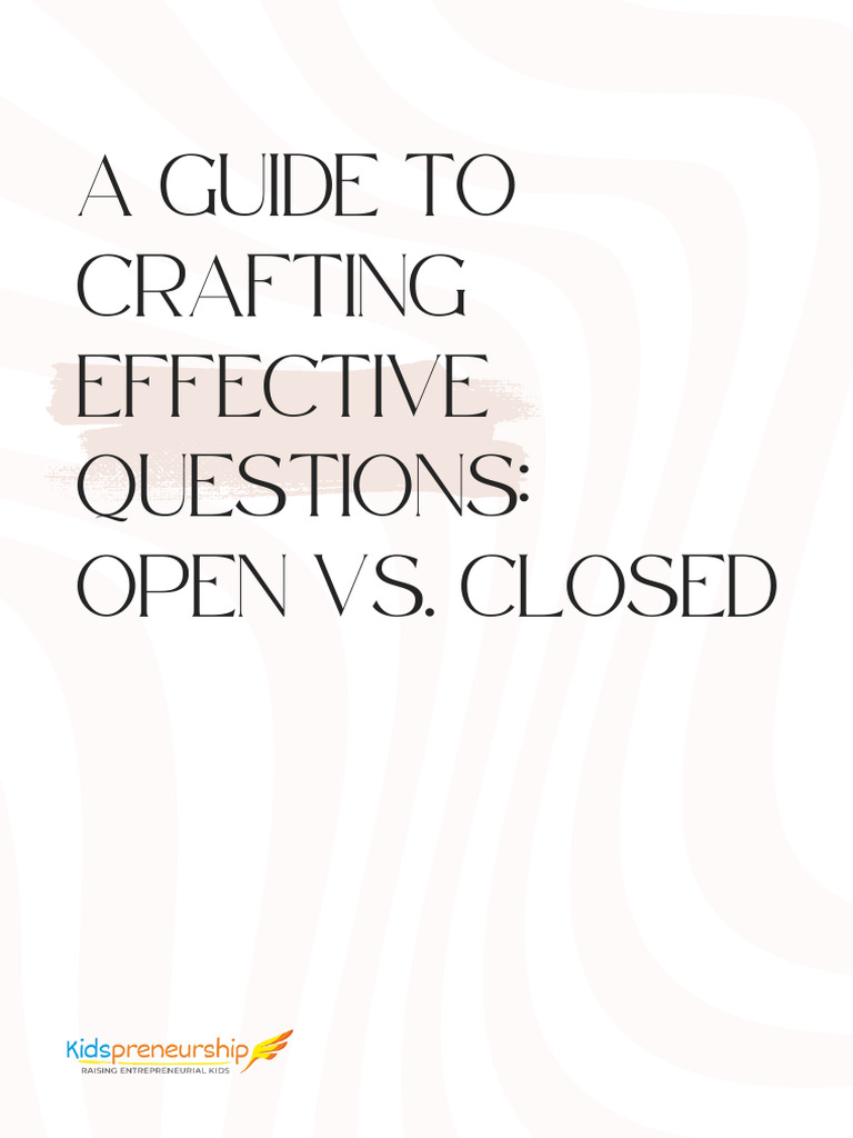 4. Types of questions - Open vs Closed | PDF | Thought | Critical Thinking