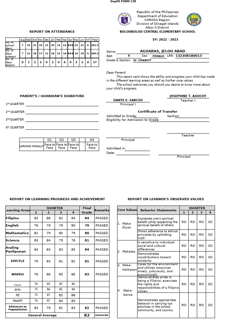 report card | PDF