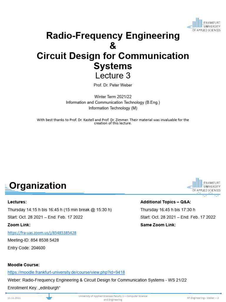 RF Engineering Weber 03 v04 | PDF | Transmission Line | Electrical ...