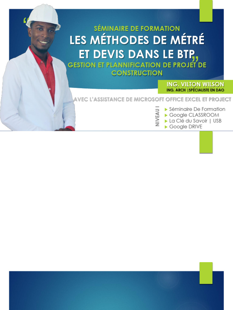 Méthodes de Métré et Devis BTP | PDF | Microsoft Excel | Béton