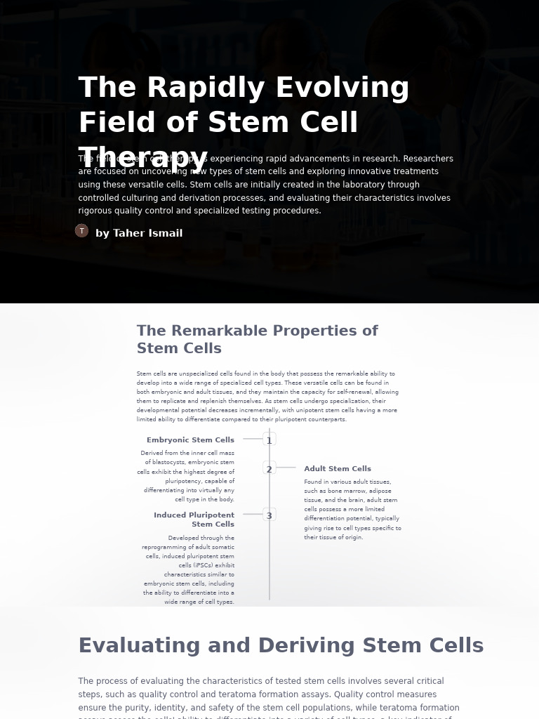 Advancements in Stem Cell Therapy | PDF | Stem Cell | Cell Potency
