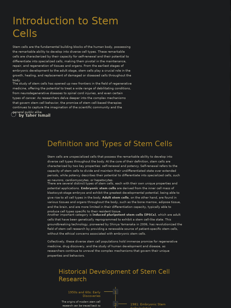 Introduction To Stem Cells | PDF | Stem Cell | Embryonic Stem Cell