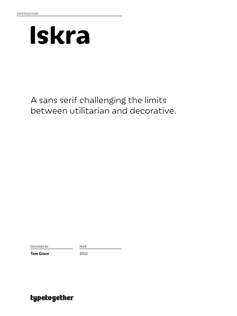 DS - Iskra | PDF | Typefaces | Graphic Design