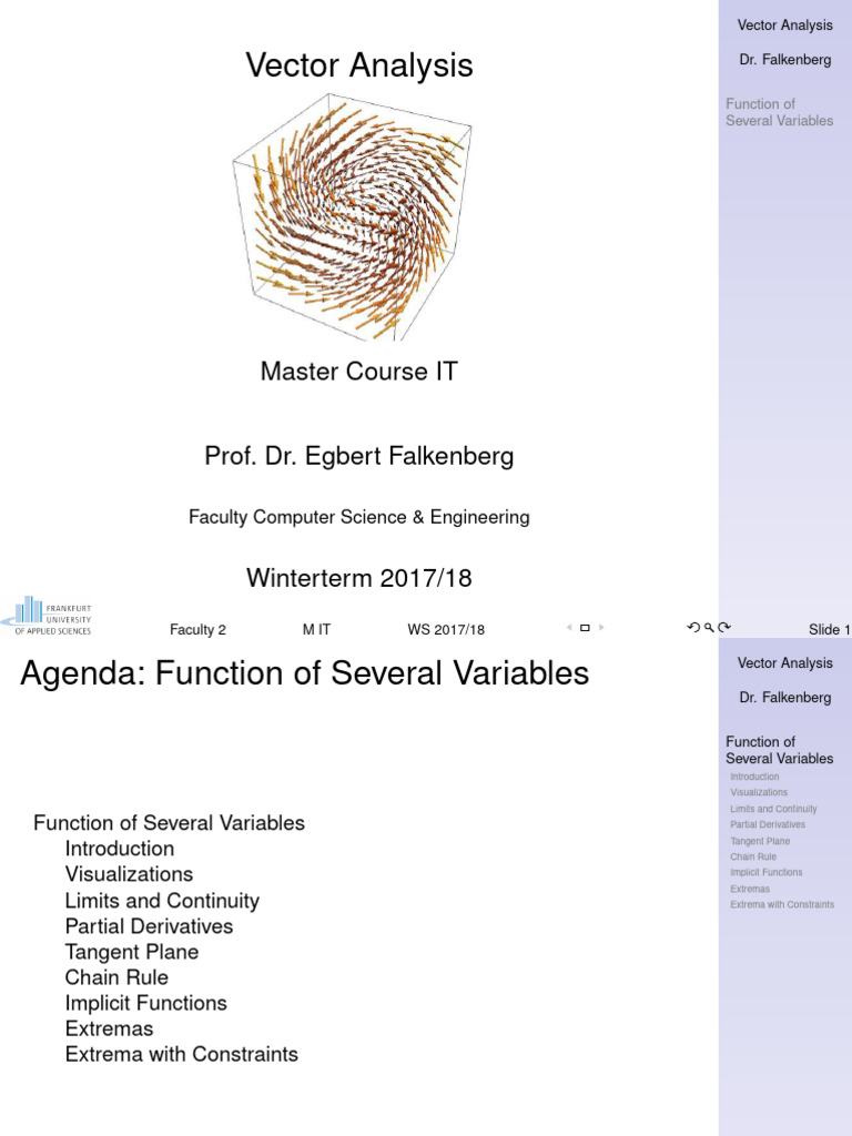 Scalar Fields Handout Pdf Derivative Vector Calculus