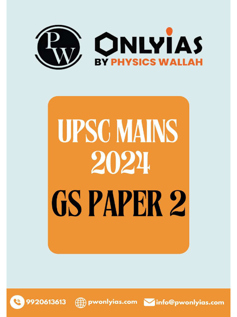 GS Paper 2 - 2024 | PDF