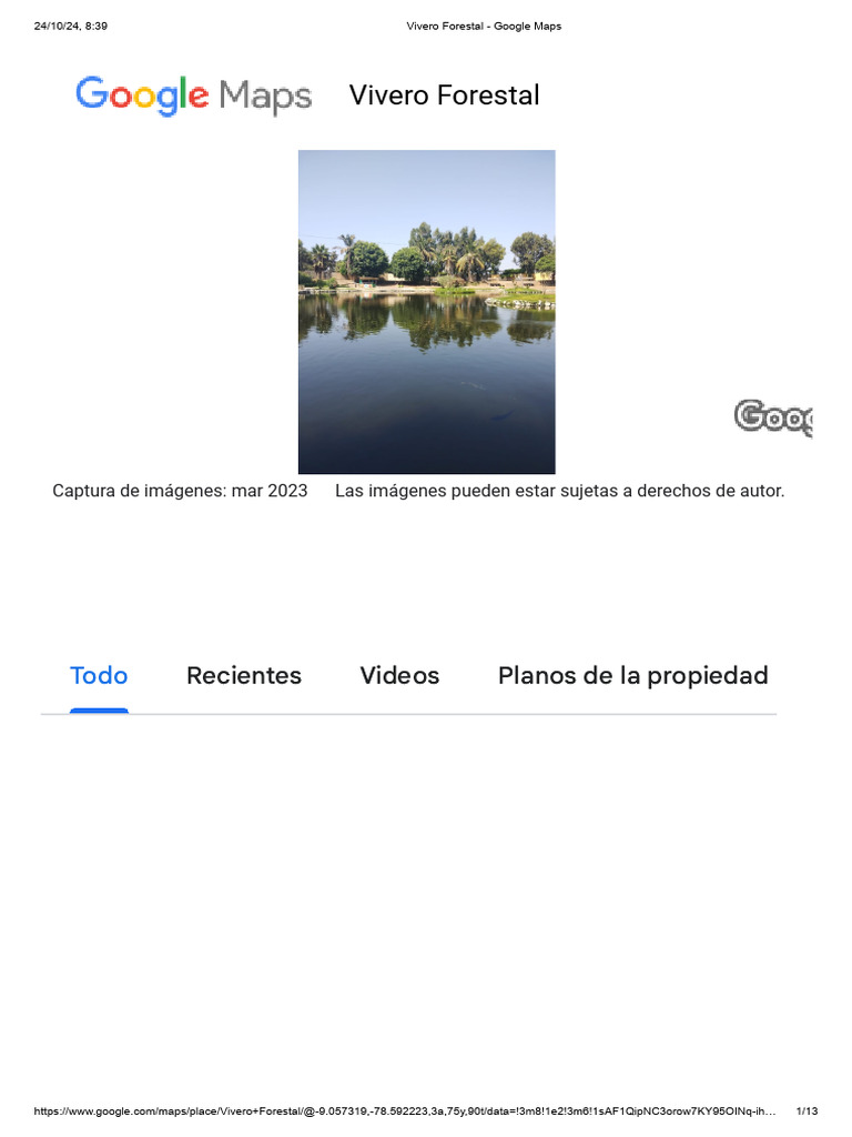 Vivero Forestal - Google Maps | PDF