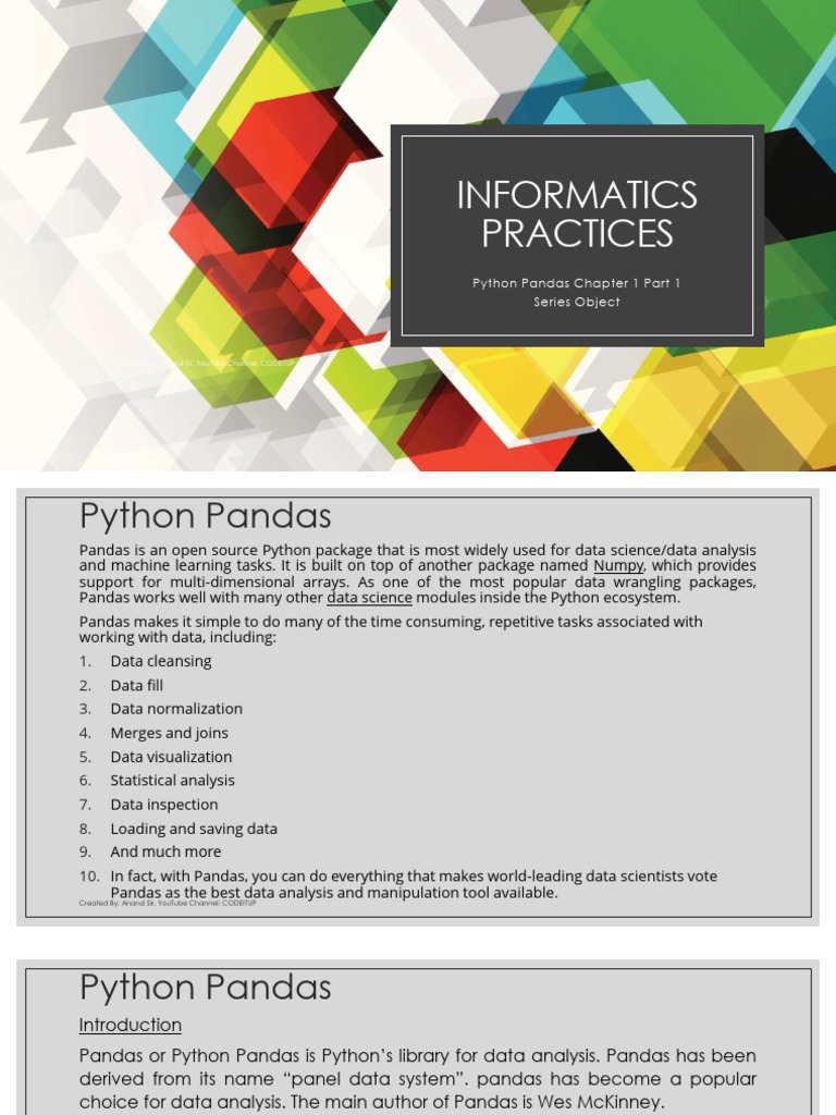 Informatics Practices Class 12 Pdf Computer Programming Computing 1647