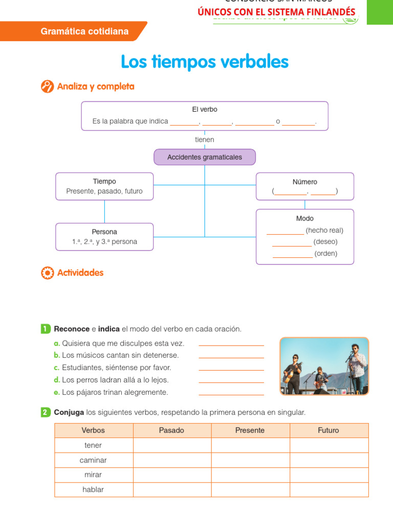 Los Tiempos Verbales | PDF | Verbo | Oración (Lingüística)
