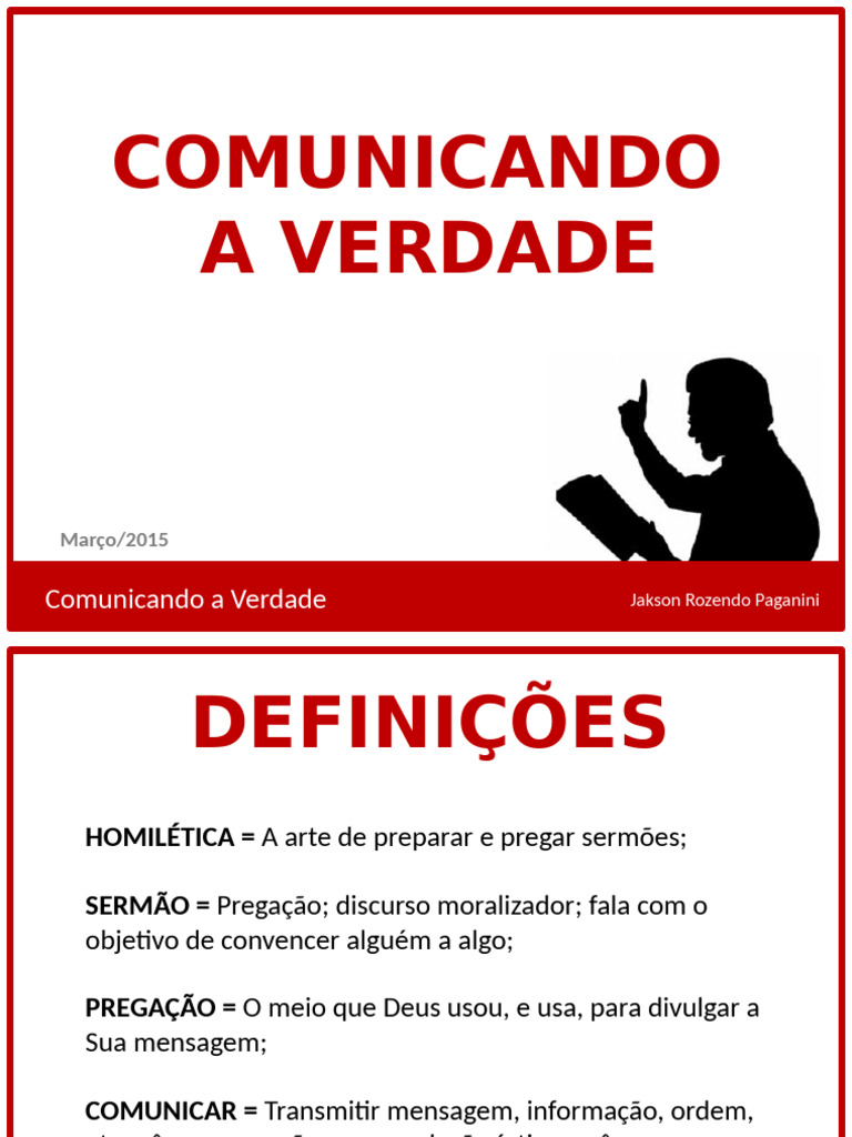 Comunicando A Verdade - Slides | PDF | Sermão | Jesus