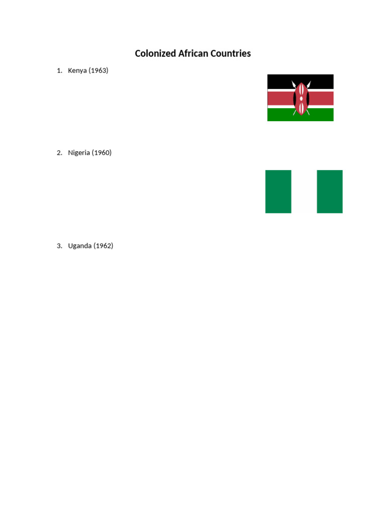Colonized African Countries | PDF