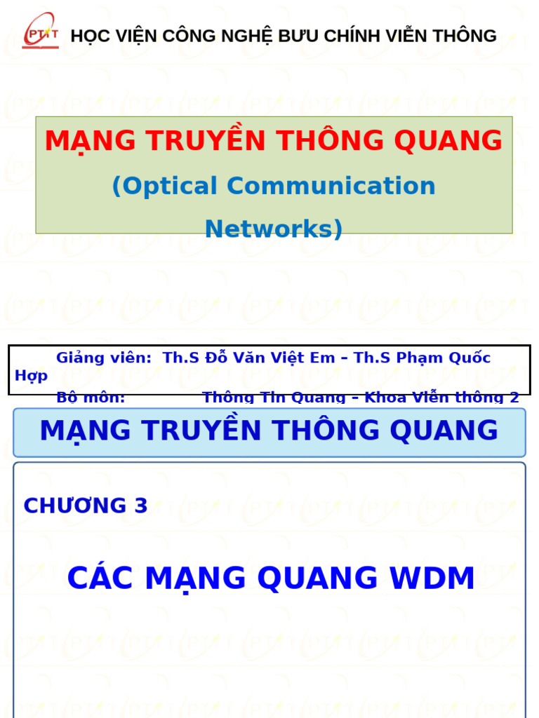 M NG Quang WDM | PDF