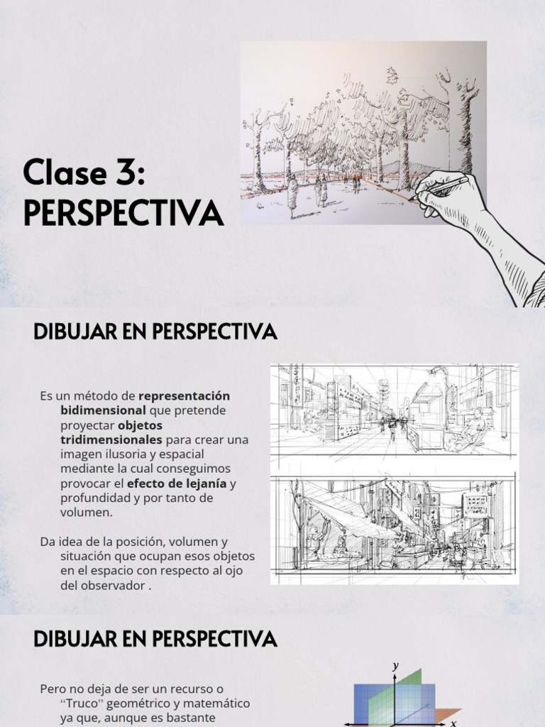 CLASE 3 TEORIA_ PERSPECTIVA | PDF | Perspectiva (Gráfica) | Geometría