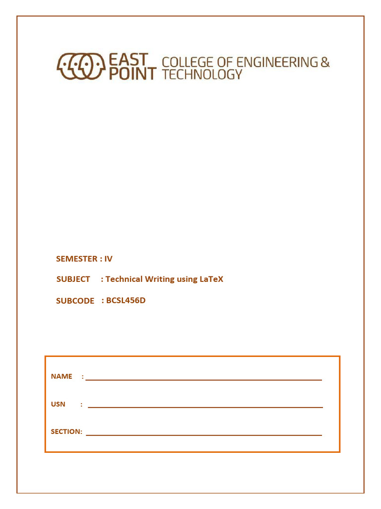 LaTex Lab Manual | PDF | Engineering | Science