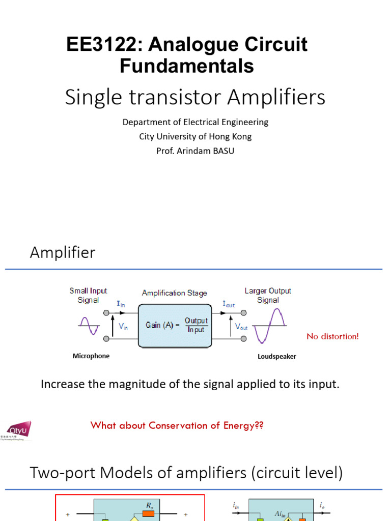 Analogue Circuit Fundamentals Part 2 | PDF | Amplifier | Electronic ... Analogue Circuit Fundamentals Part 2 | PDF | Amplifier | Electronic ...
