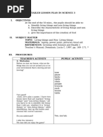 Grade 3 COT Science Living Things and Non Living Things | PDF | Cognition | Learning
