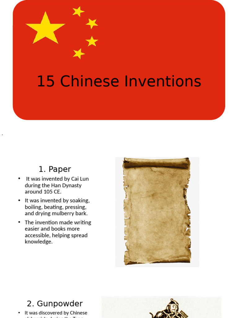 15 Chinese Inventions | PDF | Printing | China