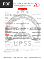 Class 8 - Study Materials 2025-2026 | PDF