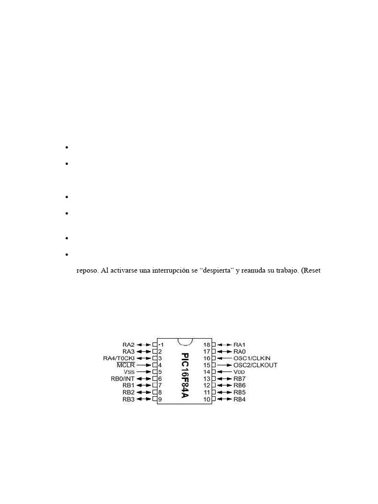 PIC16F84A | PDF | Microcontrolador | Ingenieria Eléctrica