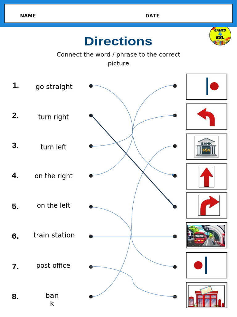 Directions-Worksheet-Matching-Worksheet | PDF
