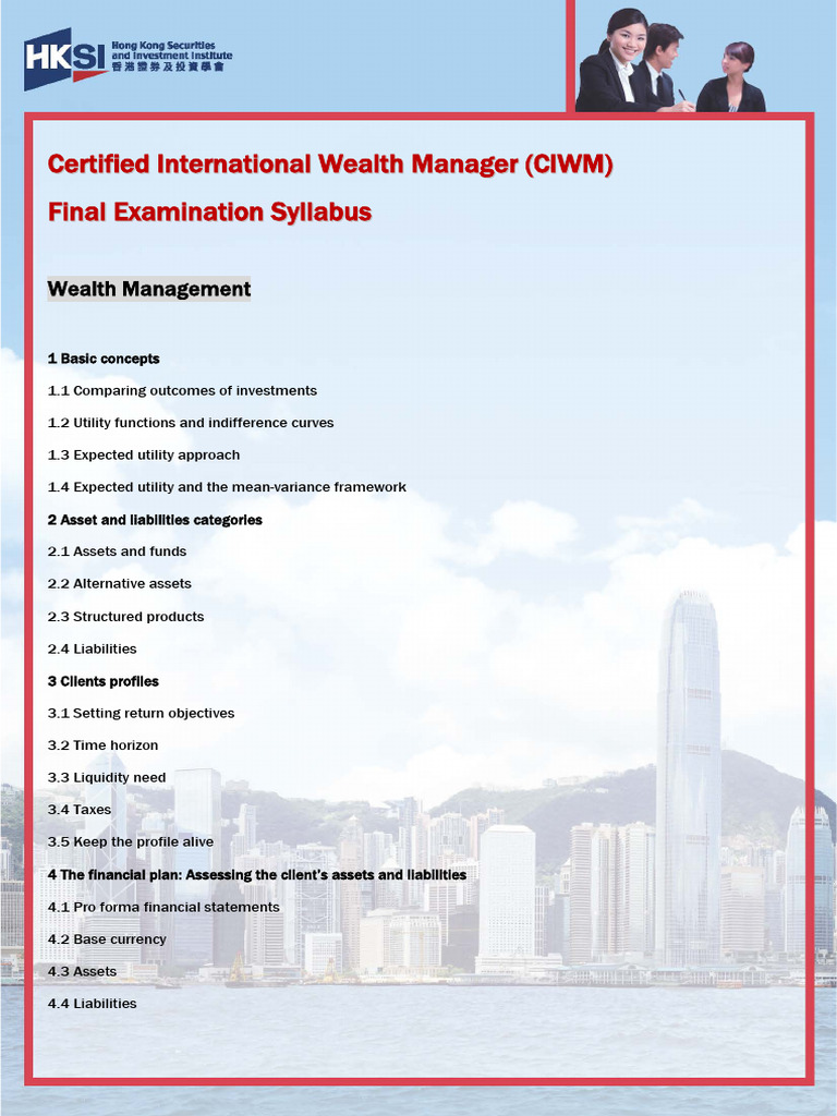 ciwm-final-examination-syllabus | PDF | Modern Portfolio Theory ...
