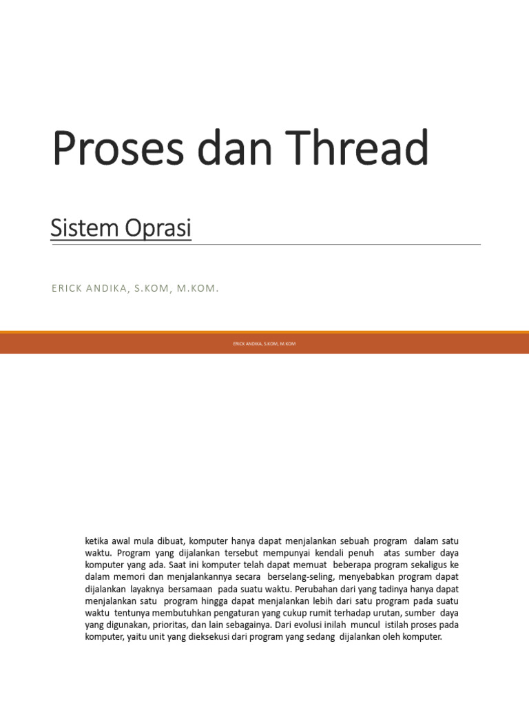 Proses Dan Thread | PDF | Komputer