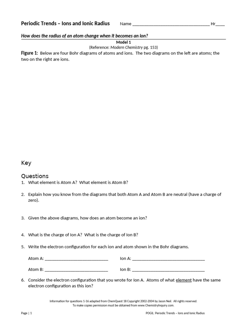 Periodic Trends - Ionic Radius | PDF | Ion | Ionic Bonding