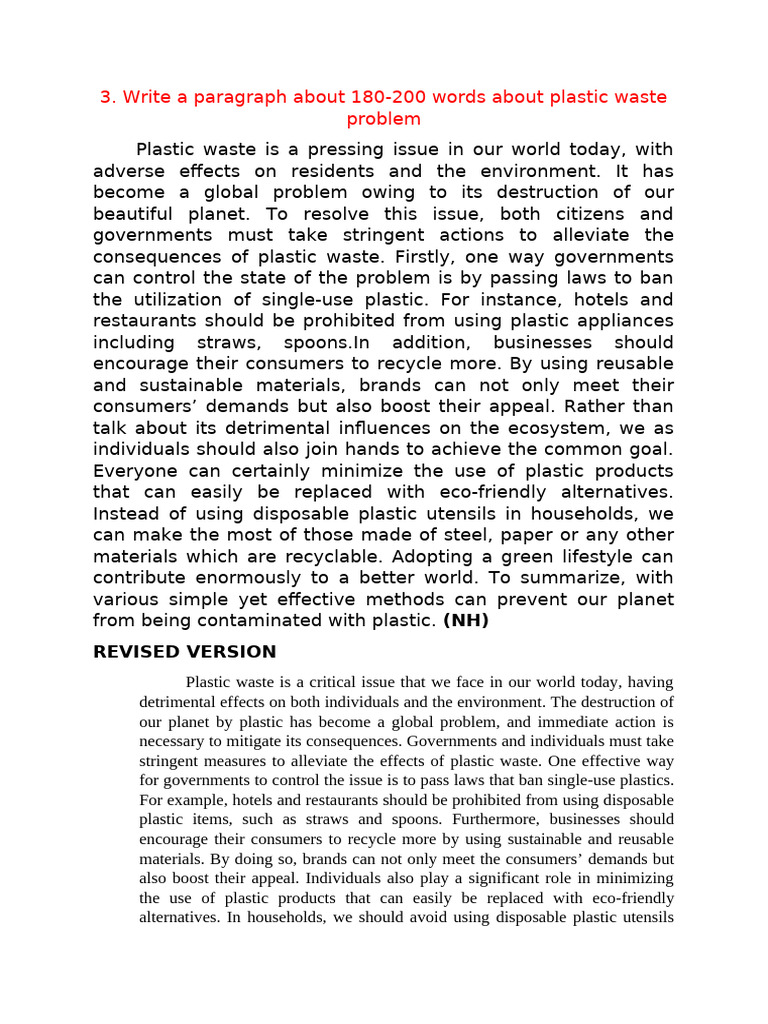 Plastic Waste Problem | PDF | Recycling | Waste